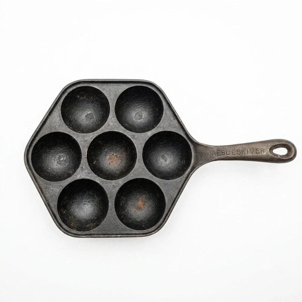Unbranded | Kitchen | Vintage Cast Iron Aebleskiver Pan 7 Hole Hexagon ...